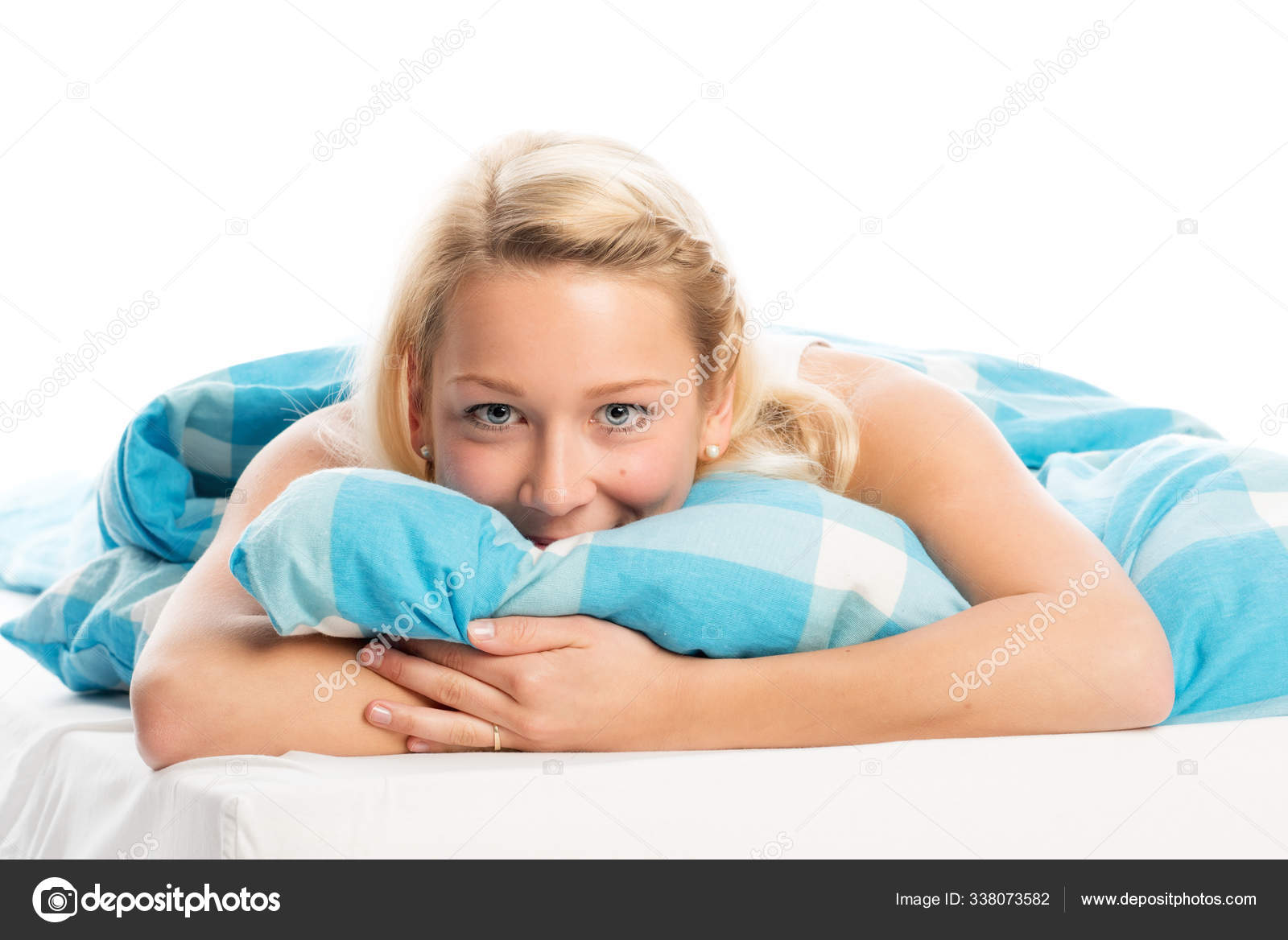 Young Woman Awake Still Bed Stock Photo by ©PantherMediaSeller 338073582