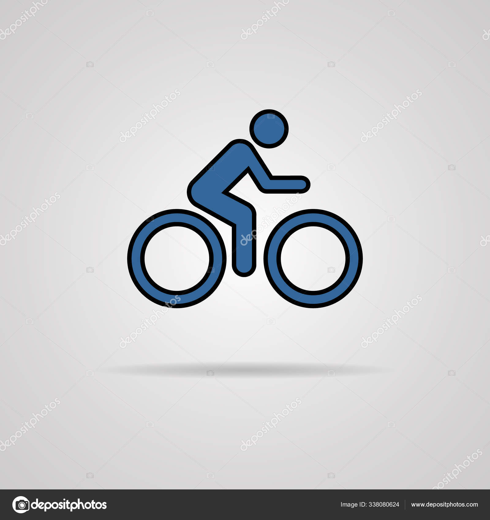 Cycling Graphic Symbol Shadow Illustration Eps10 — Stock Photo ...