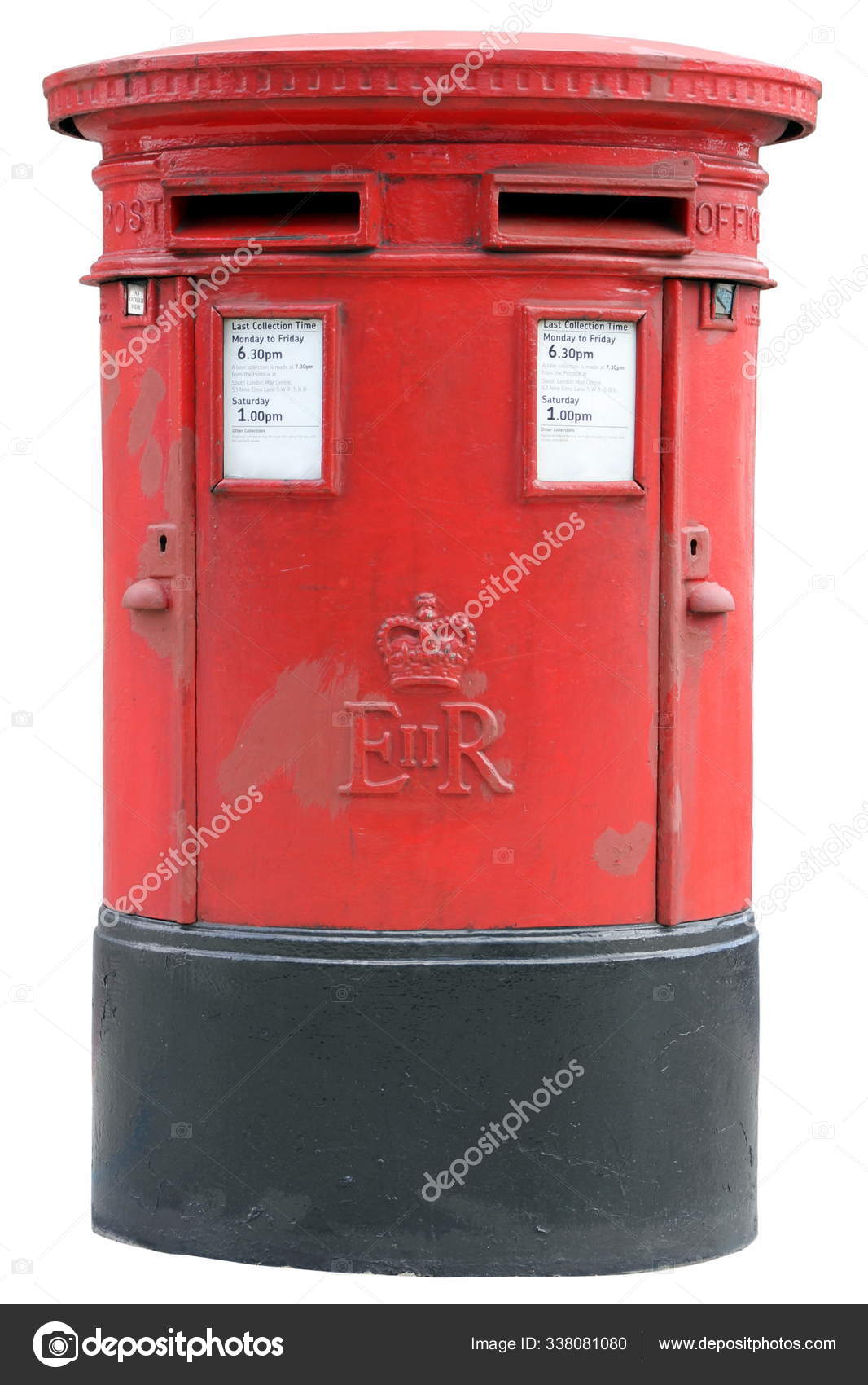 Typical Red Pillar Post Box London England Stock Photo by ...