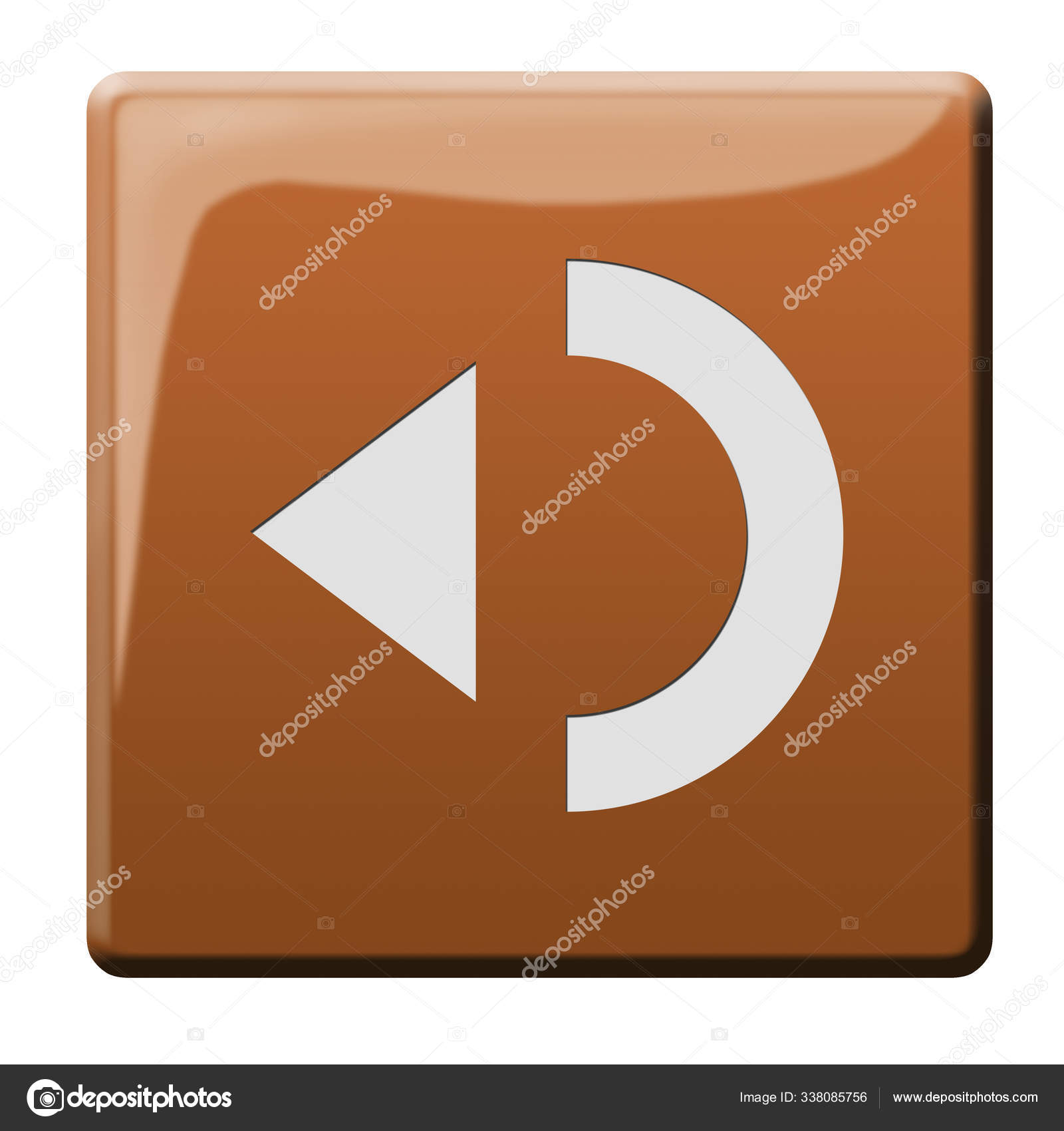 Back Button Press Button Illustration — Stock Photo ...