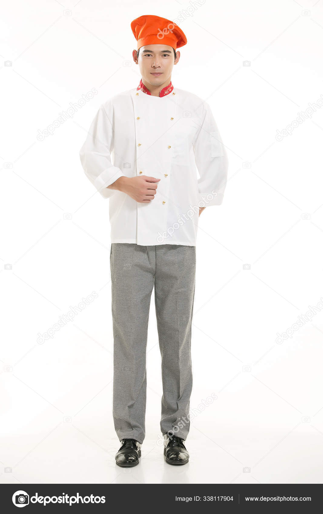Wearing All Kinds Clothing Chef Dietitian Front White Background ...