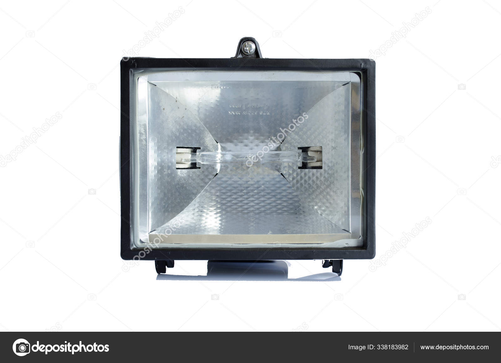 Black Halogen Lantern 500 Wats Really Hot — Stock Photo ...
