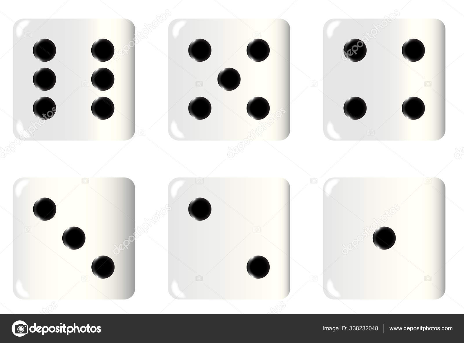 Six Faces Ivory White Dice — Stock Photo © PantherMediaSeller #338232048