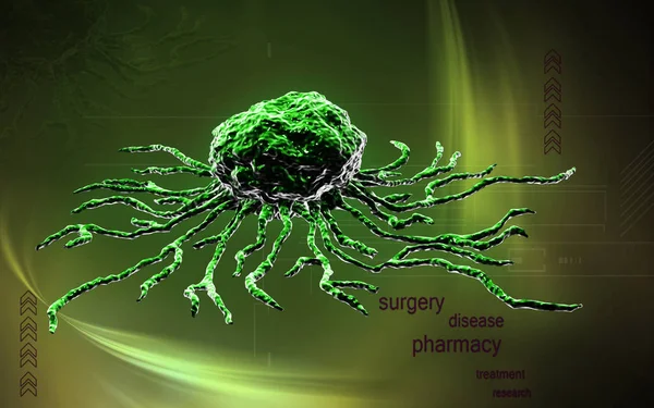 Digital illustration of stem cell in colour background - Stock Image ...