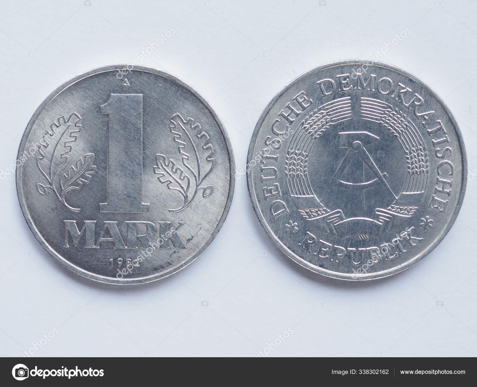 Vintage Ddr German Democratic Republic Mark Coin Stock Photo by ...