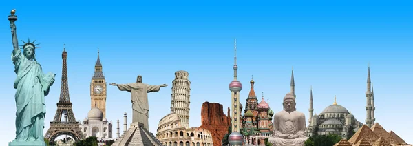 World landmarks collage Stock Photos, Royalty Free World landmarks ...