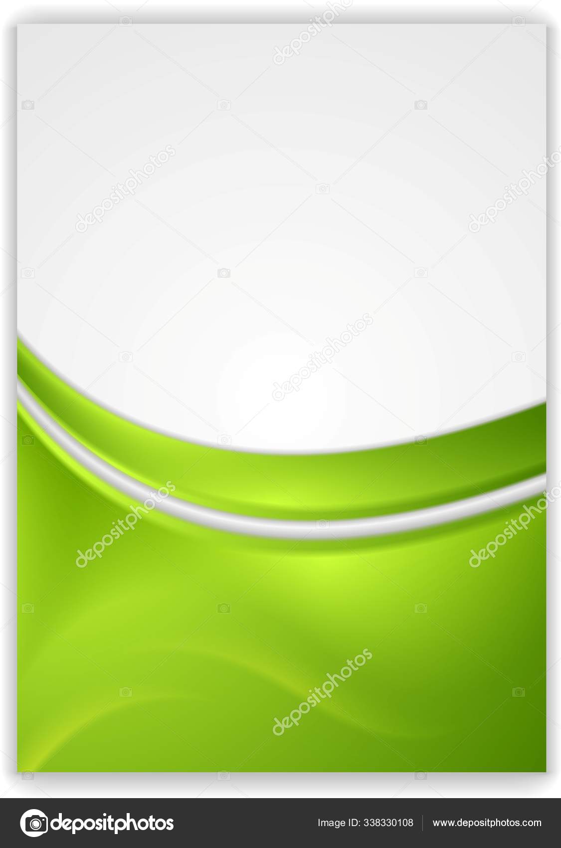 Abstract Green Wavy Modern Flyer Design — Stock Photo ...