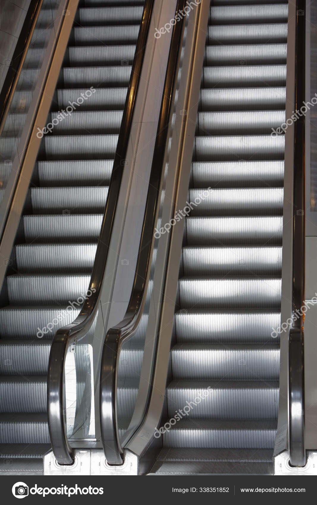 Two Escalators Working Together Store Stock Photo by ...