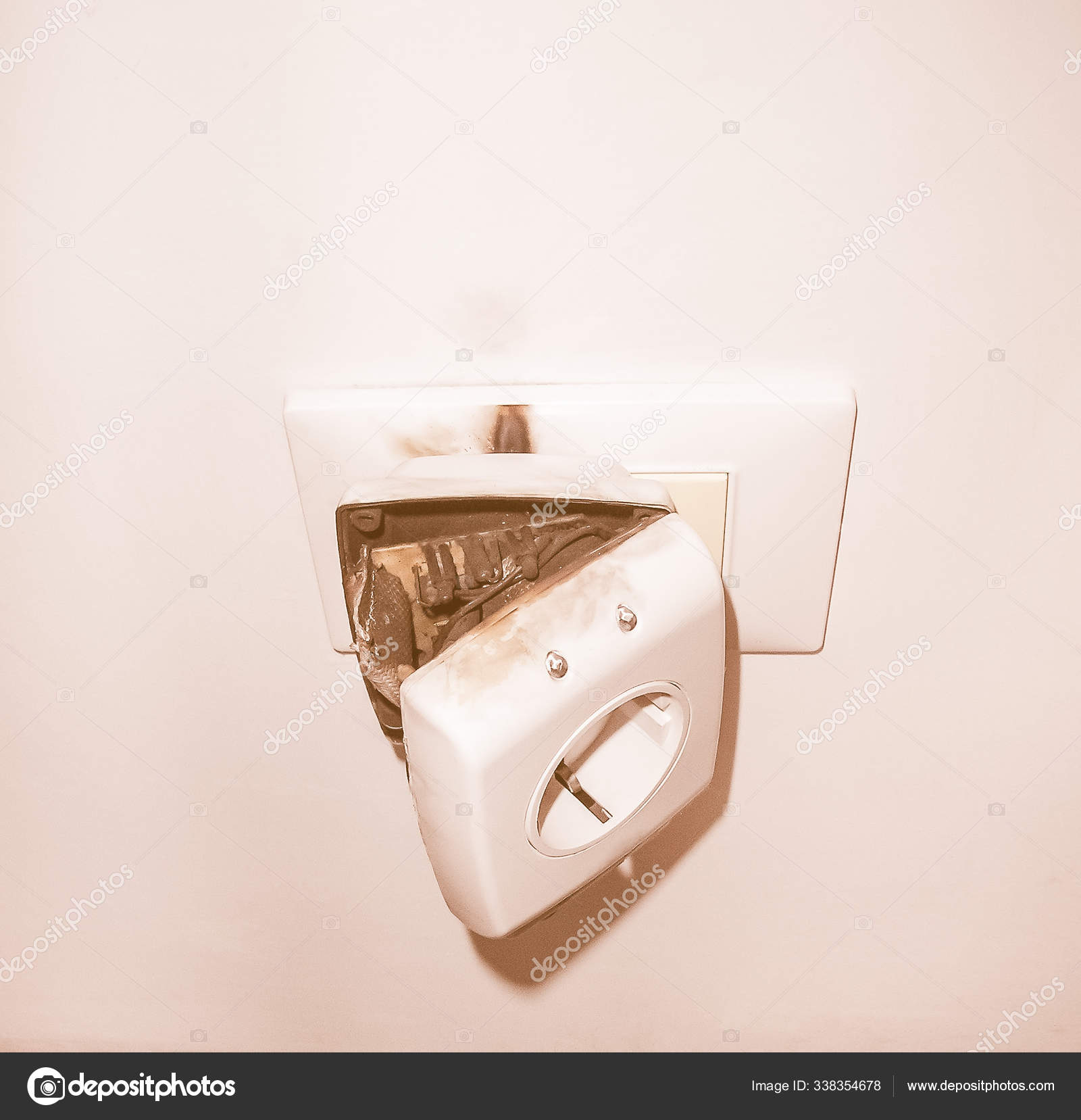 Distribution Board Breaker Panel Electricity Supply System Damaged ...