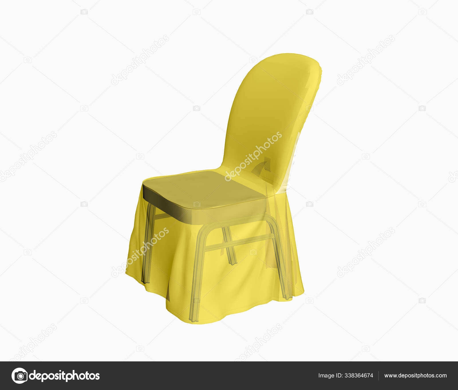 Yellow Chair Isolated White Background — Stock Photo ...