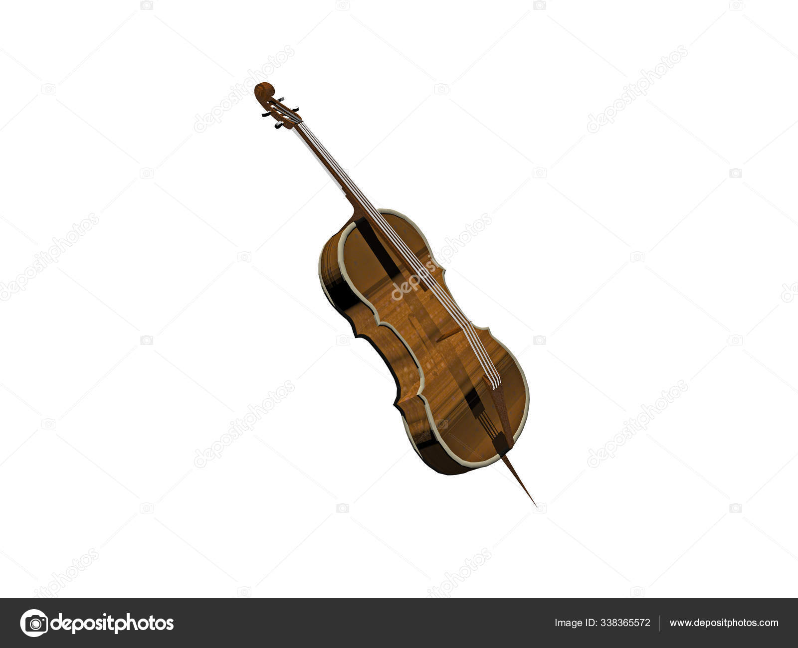 Cello String Instrument Isolated White Background Stock Photo by ...