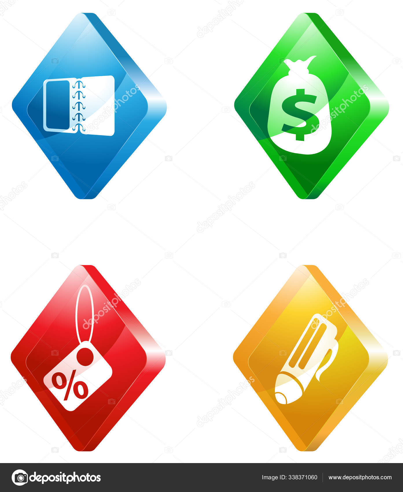 Office Glass Transparent Icon Set Eps — Stock Photo ...