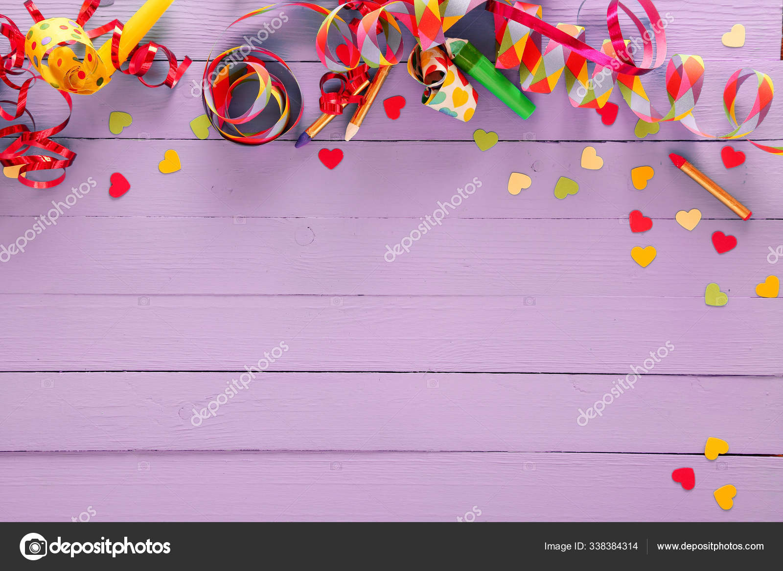 Colorful Festive Party Border Background Vibrant Multicolored Streamers ...