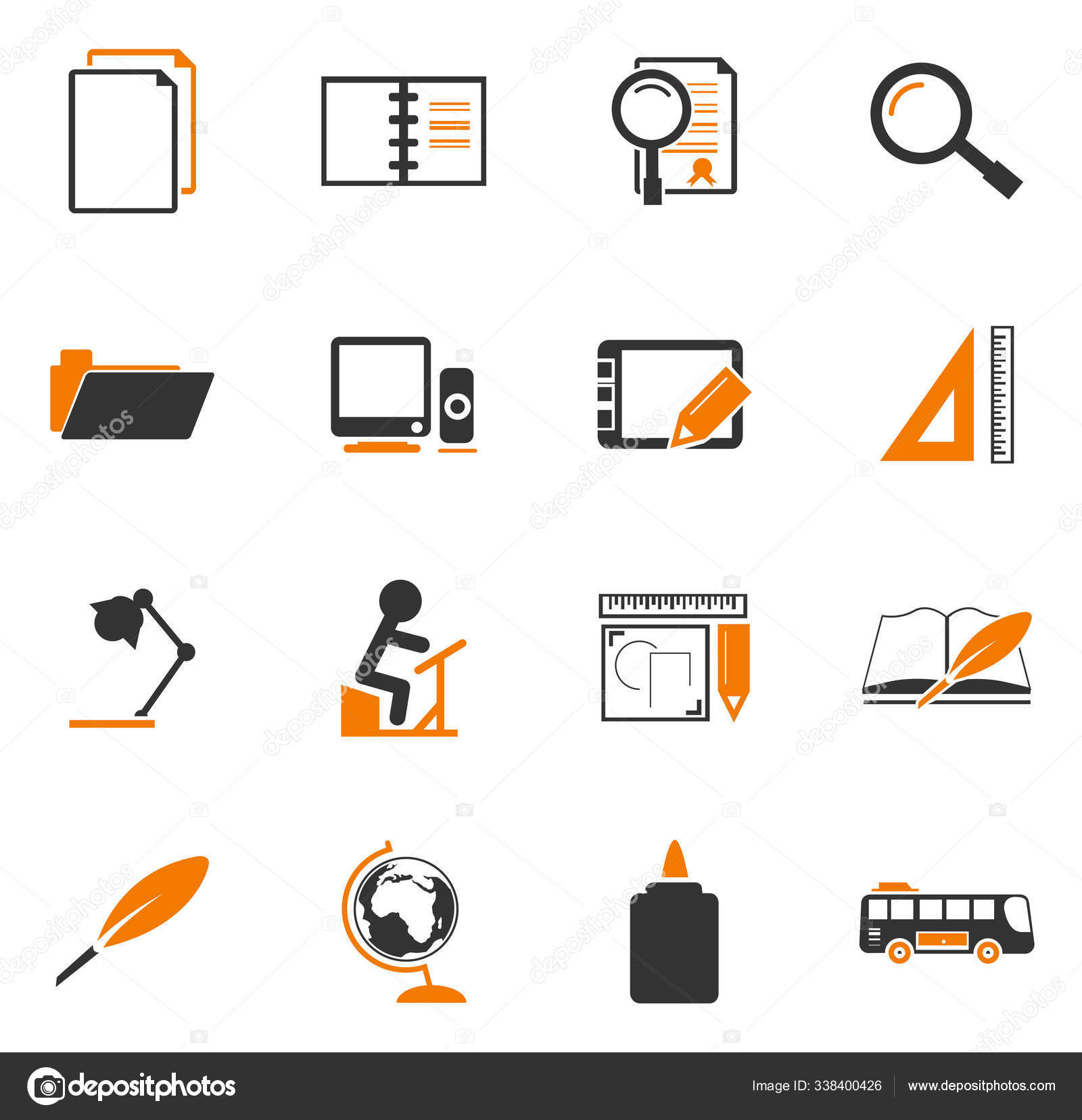 School Simply Icons Web User Interfaces — Stock Photo ... School Simply Icons Web User Interfaces — Stock Photo ...