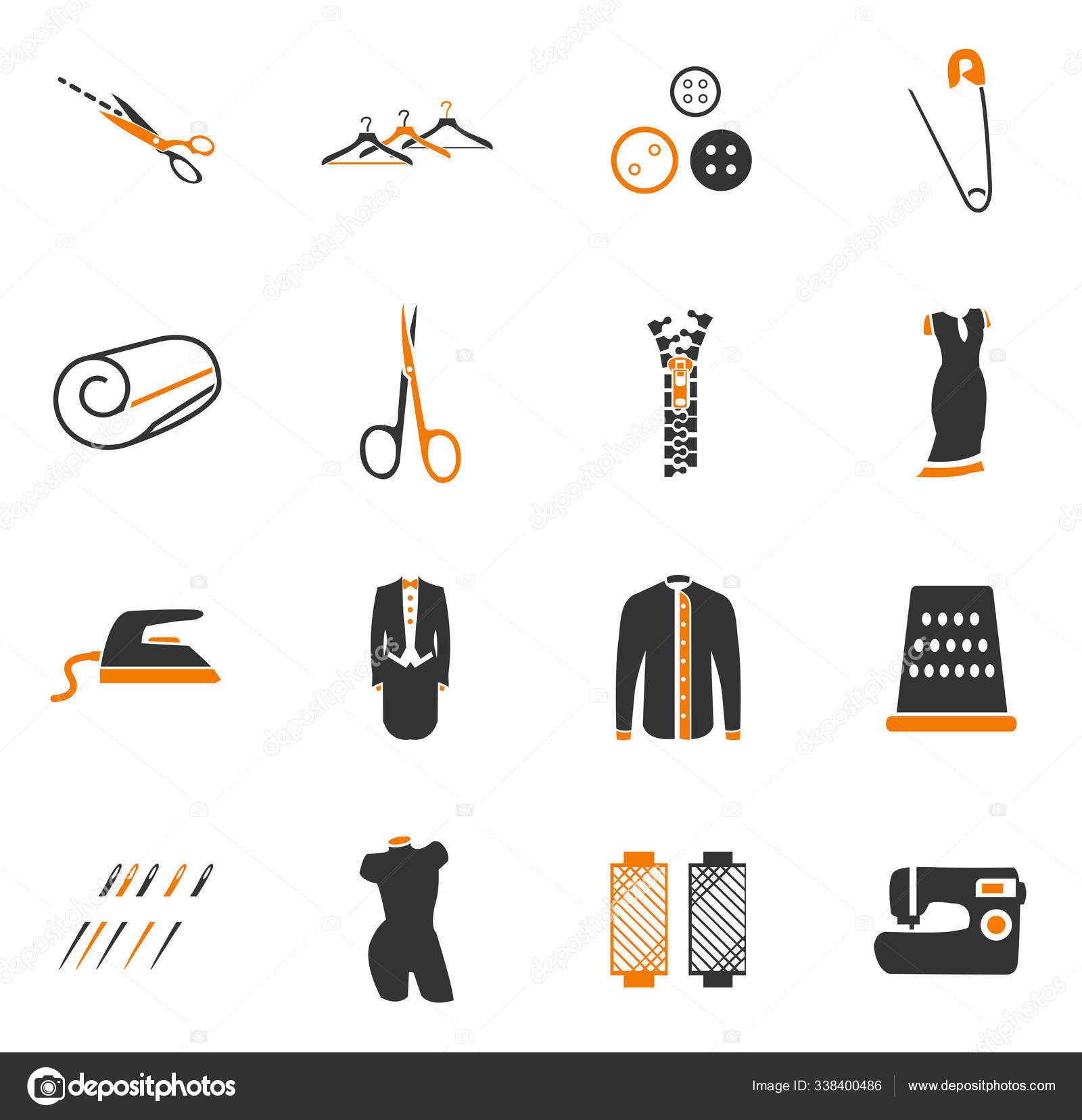 Tailoring Simply Icons Web User Interfaces Stock Illustration by ... Tailoring Simply Icons Web User Interfaces Stock Illustration by ...