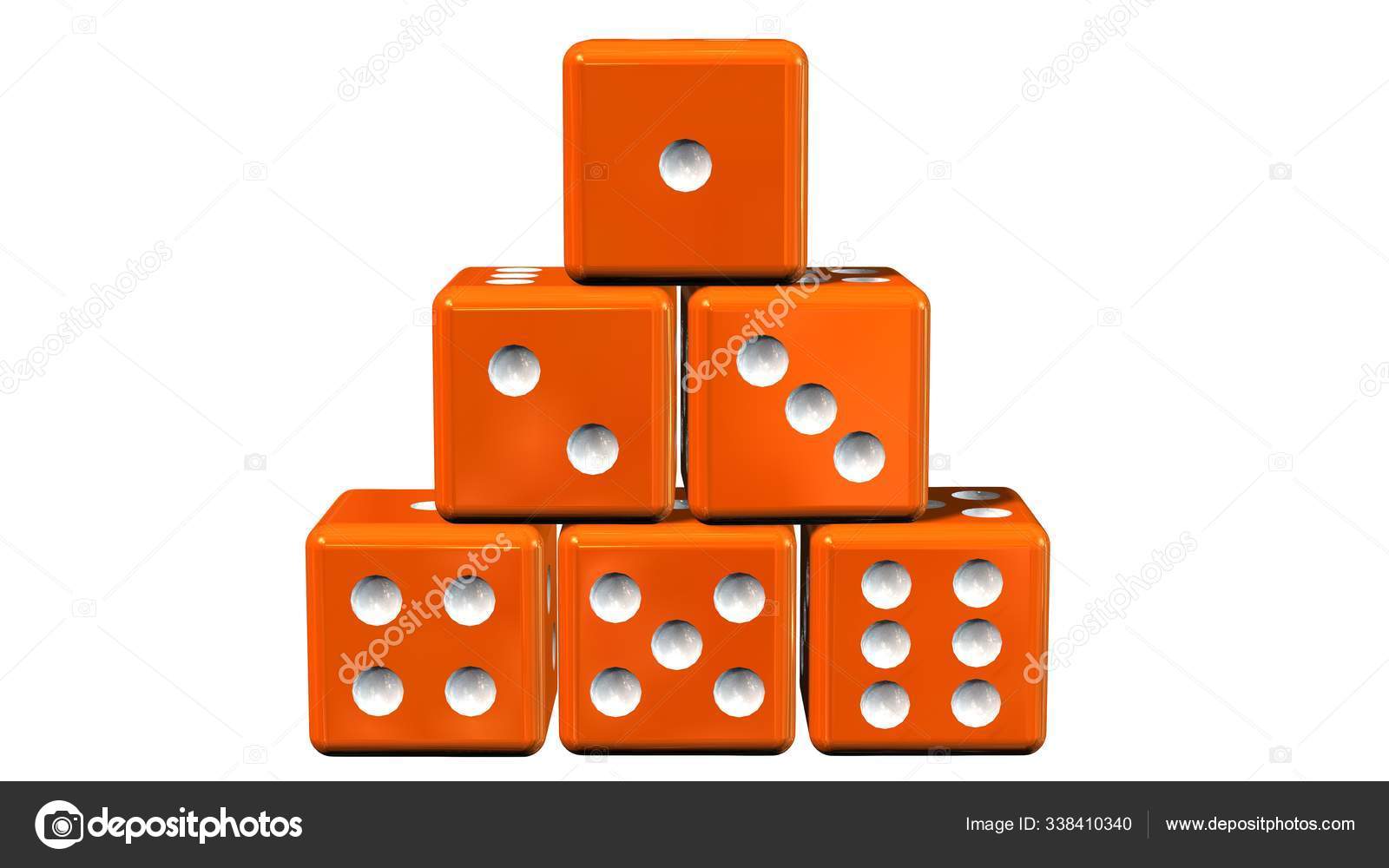 Pyramid Cubes Isolated White Background Stock Photo by ...