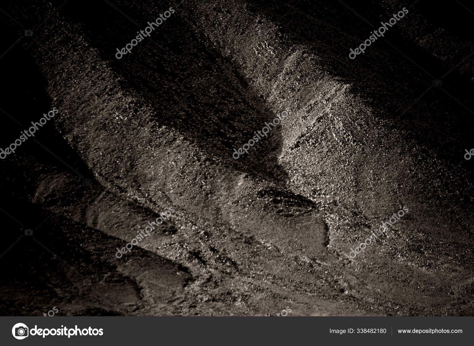 Dark Mountain Slope Rugged Striking Rock Formations — Stock Photo ...