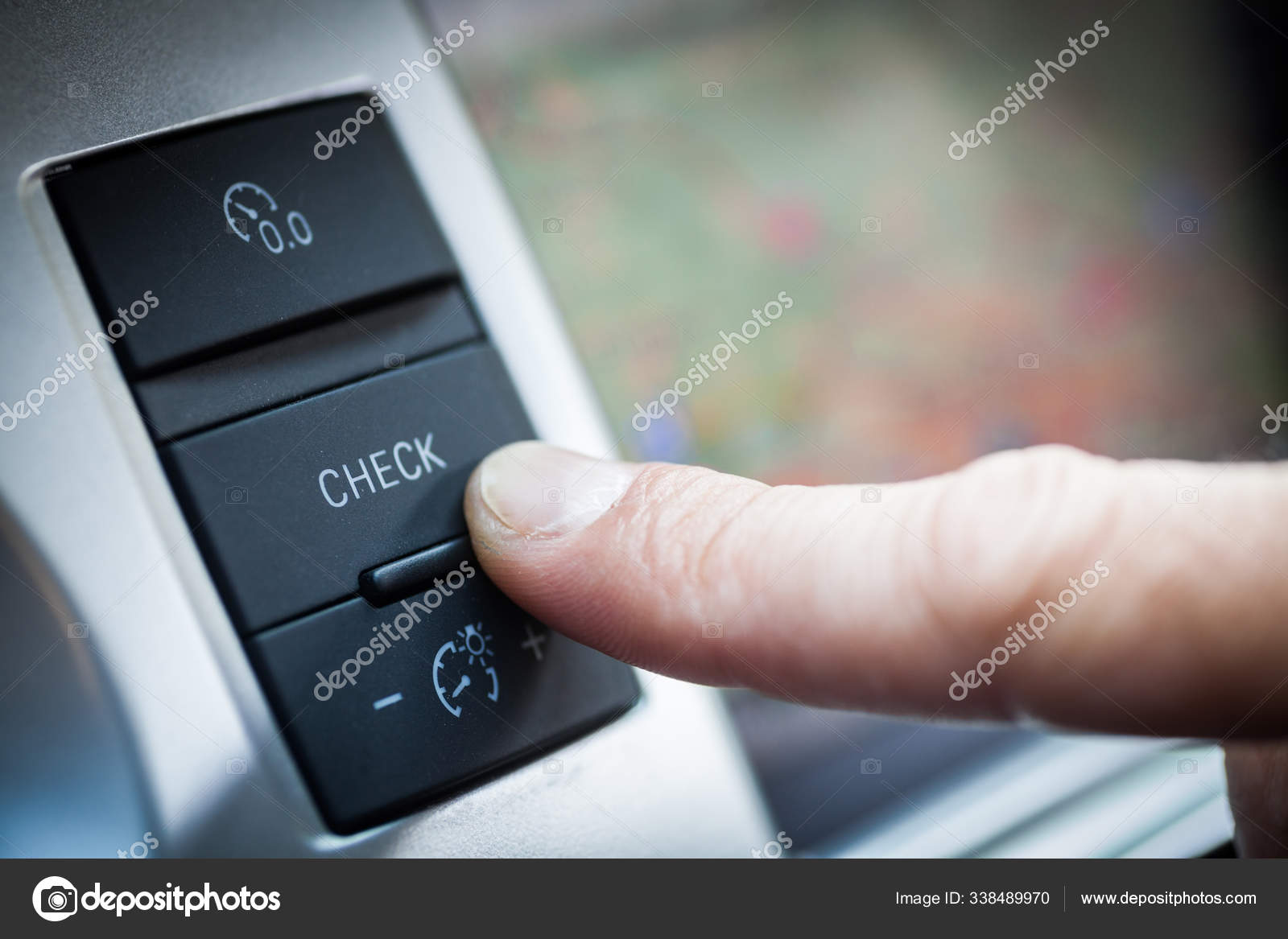Finger Pushing Check Button Car Stock Photo by ©PantherMediaSeller ...