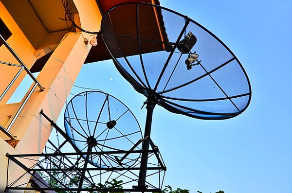 Communication satellite dishes tower Stock Photos, Royalty Free ...
