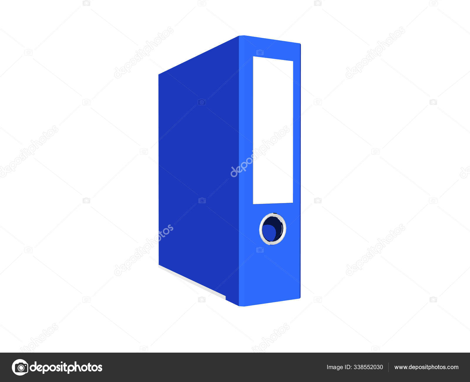 Blue Folder Isolated White Background Stock Photo by ...