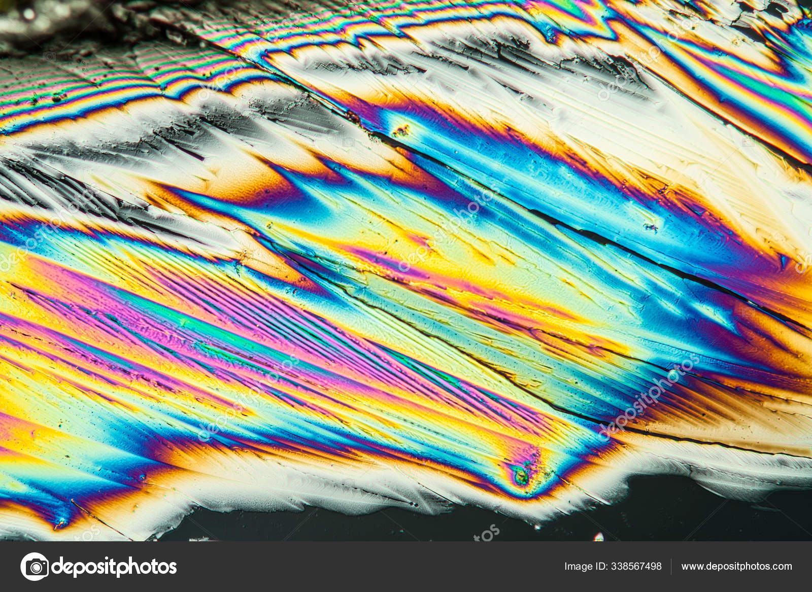 Crystals Polarized Light Microscopic Cells Texture Stock Photo by ...
