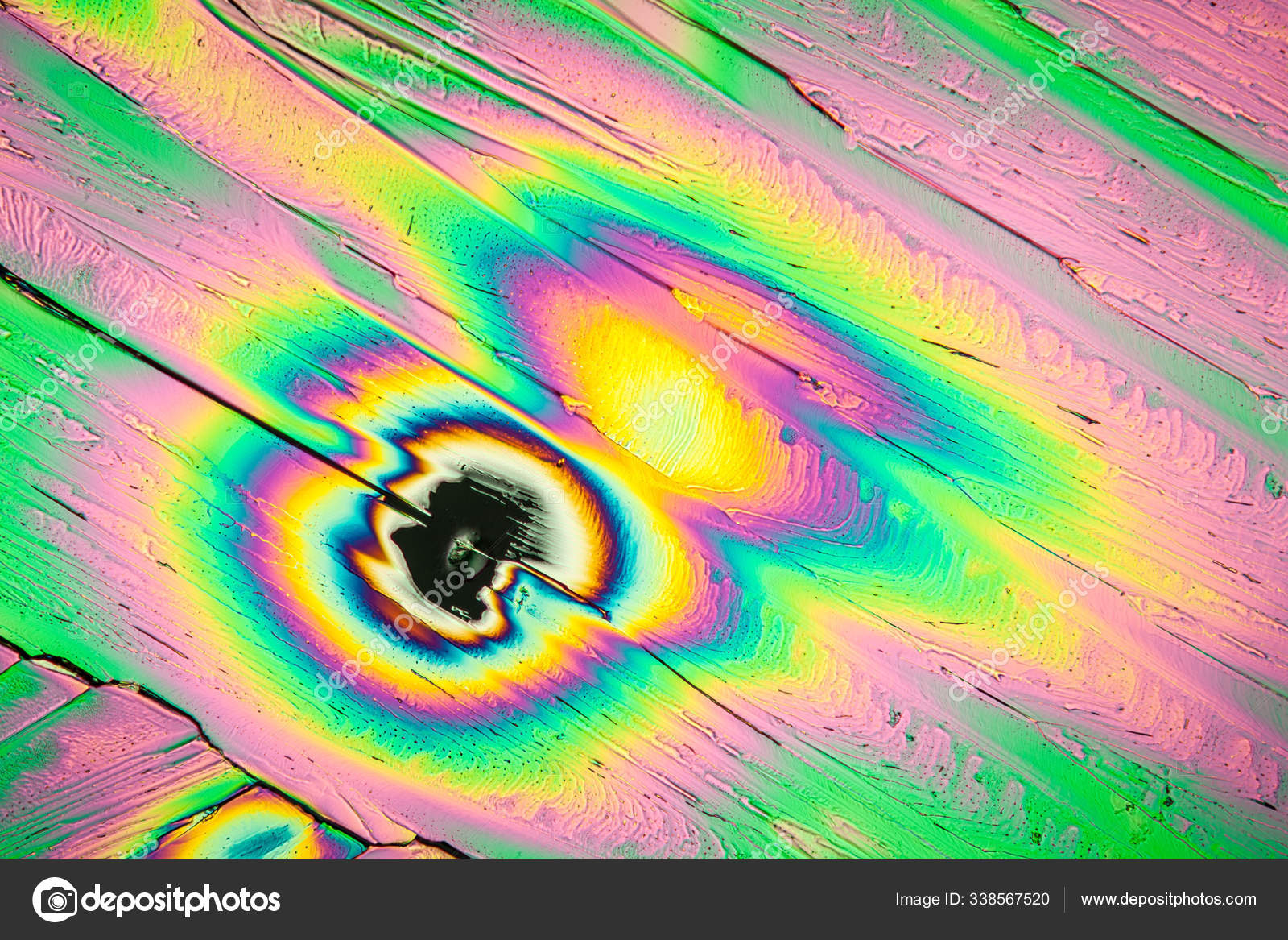 Crystals Polarized Light Microscopic Cells Texture — Stock Photo ...