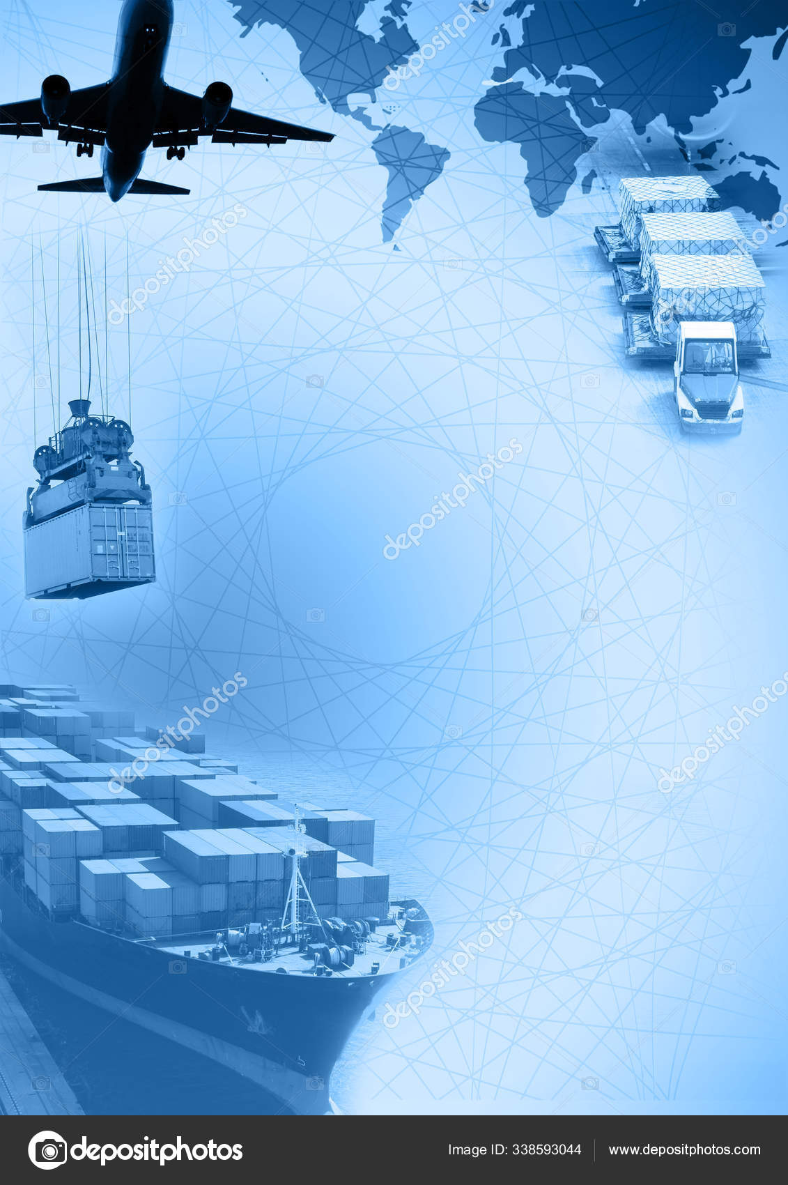 Photo Montage Freight Transport Business Activities Complex Full 300Dpi ...