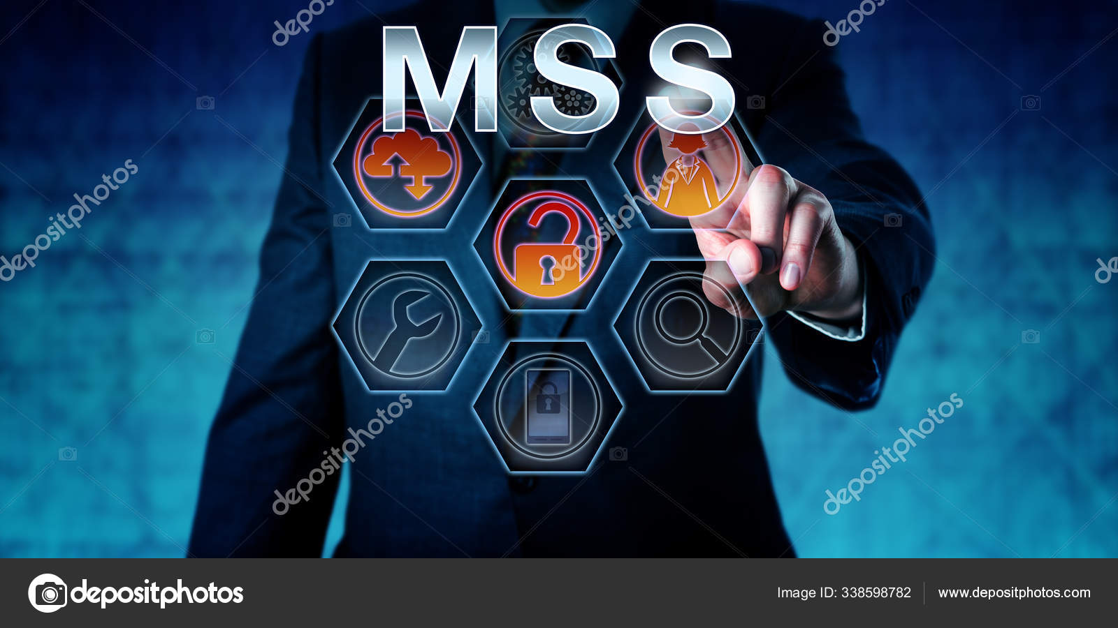 Security Expert Touching Mss Interactive Virtual Control Screen ...