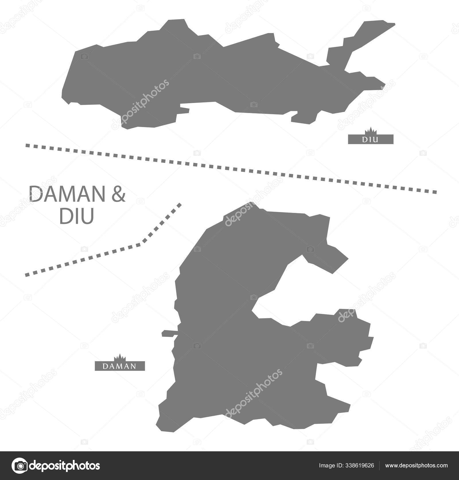 Daman Diu India Map Grey — Stock Photo © PantherMediaSeller #338619626 Daman Diu India Map Grey — Stock Photo © PantherMediaSeller #338619626