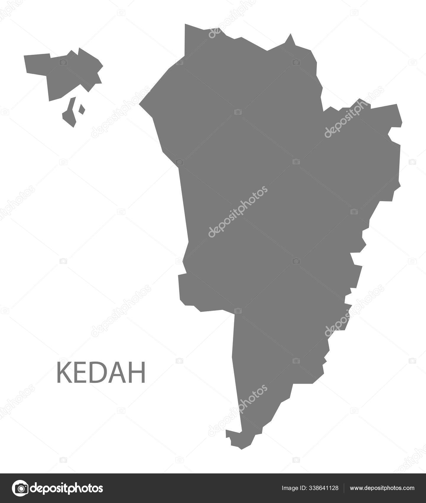 Kedah Malaysia Map Grey Stock Photo by ©PantherMediaSeller 338641128