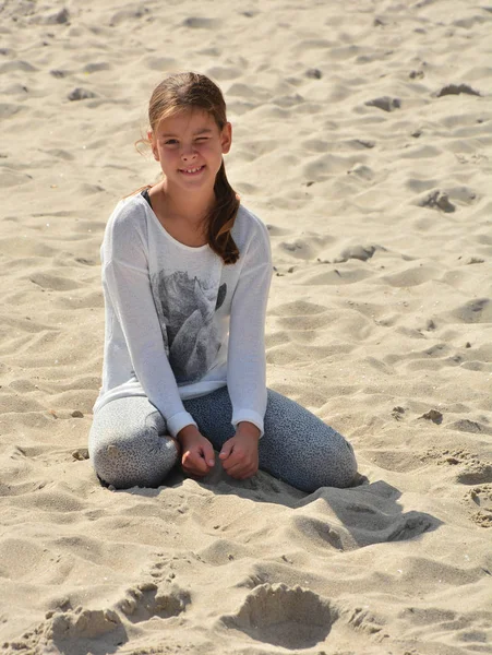 Twelve Year Old Girl Beach — Stock Photo © PantherMediaSeller #334900416