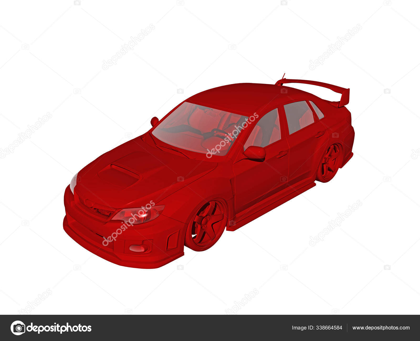Red Car White Background Stock Illustration by ©PantherMediaSeller ...
