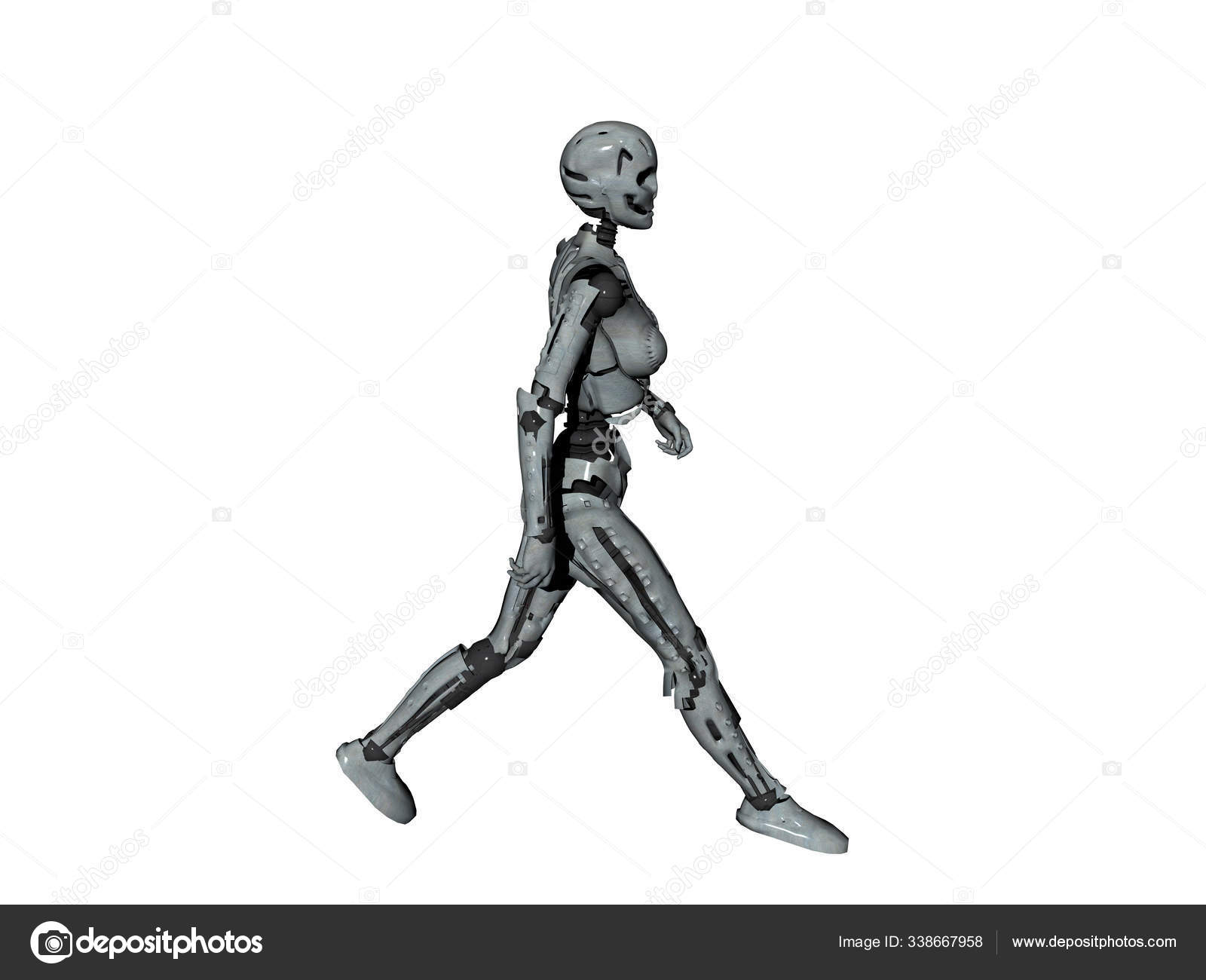 Mechanical Android Robot Technology Stock Illustration by ...