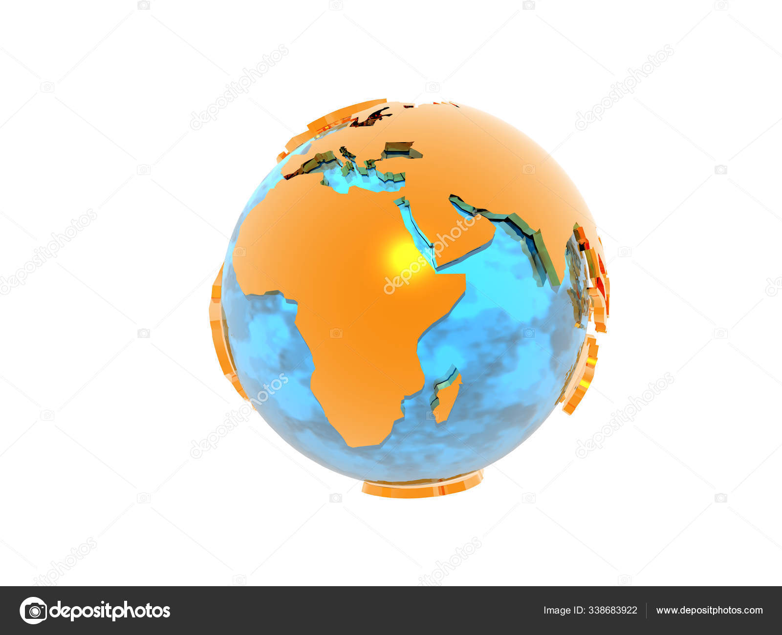 Earth Globe Isolated White Background Stock Photo by ...