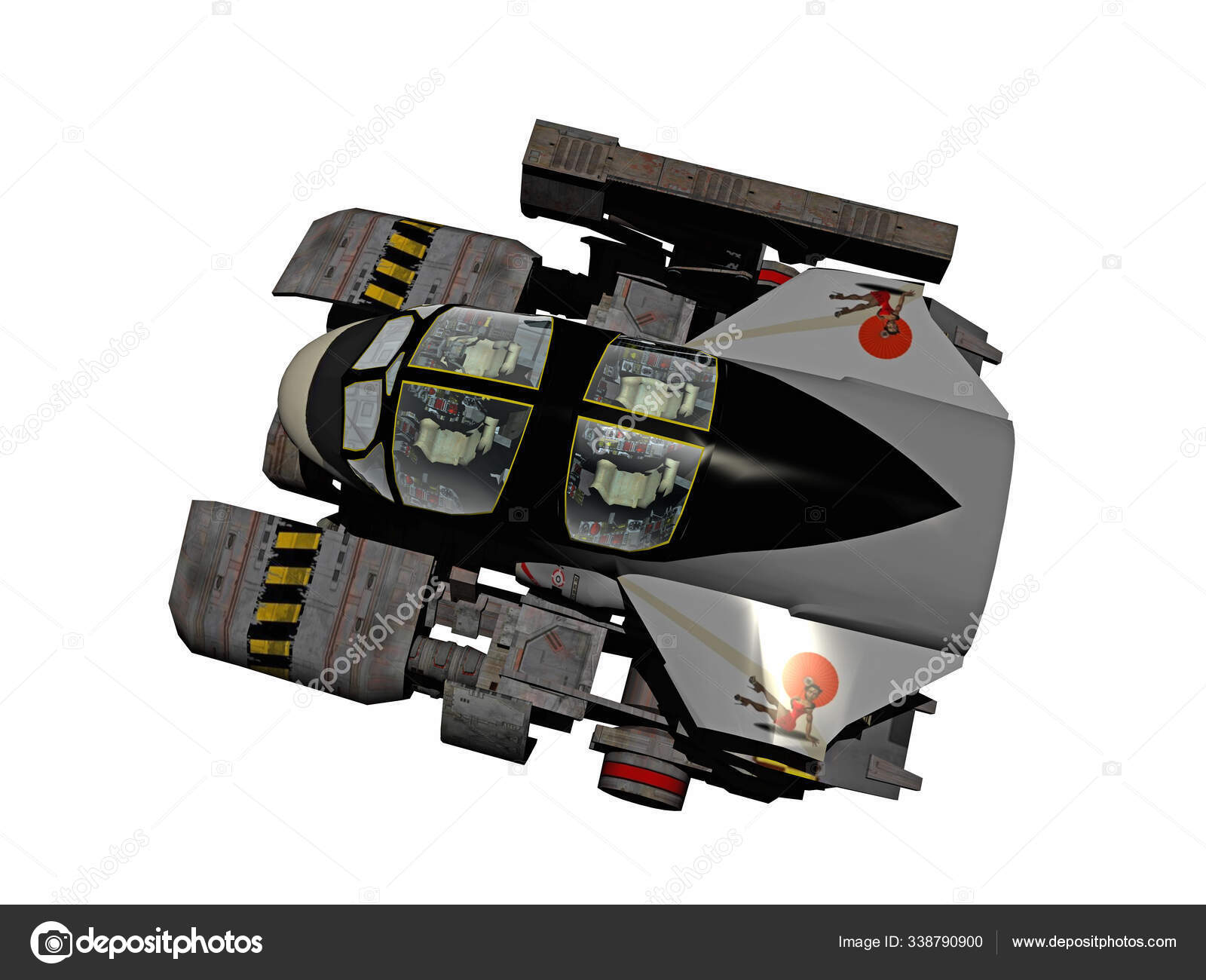 Art Space Freighter Cargo Spacecraft Stock Illustration by ...