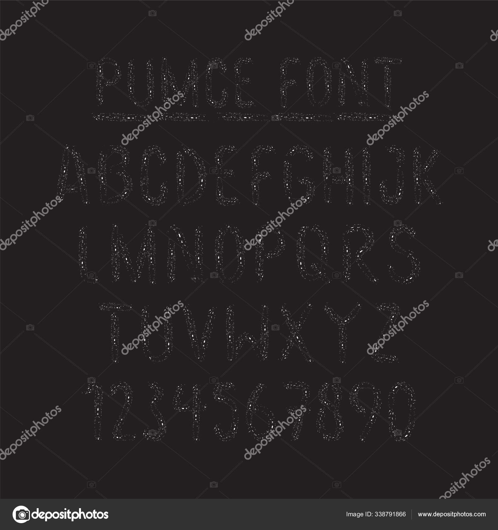 Unusual Font Small Elements Set Alphabet Letters Numbers Hand Drawn ...