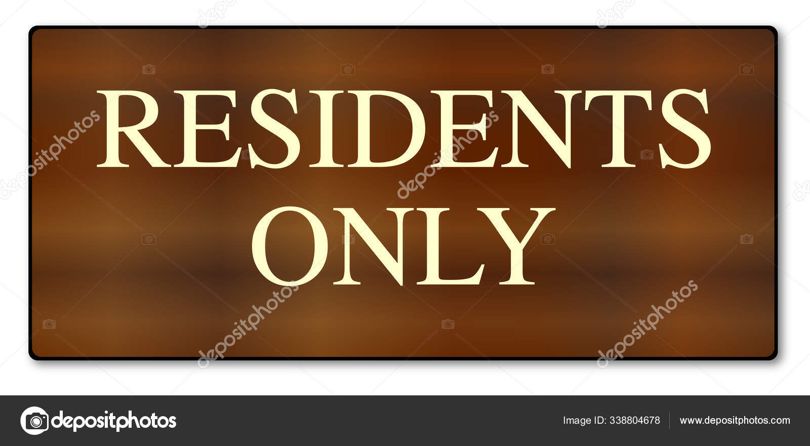 Wooden Residents Only Sign White Background — Stock Photo ...