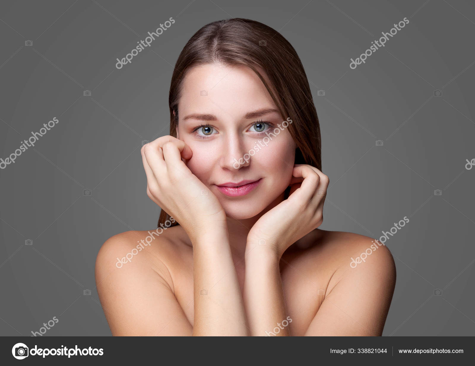 Young Naturally Beautiful Woman Great Skin Complexion — Stock Photo ...