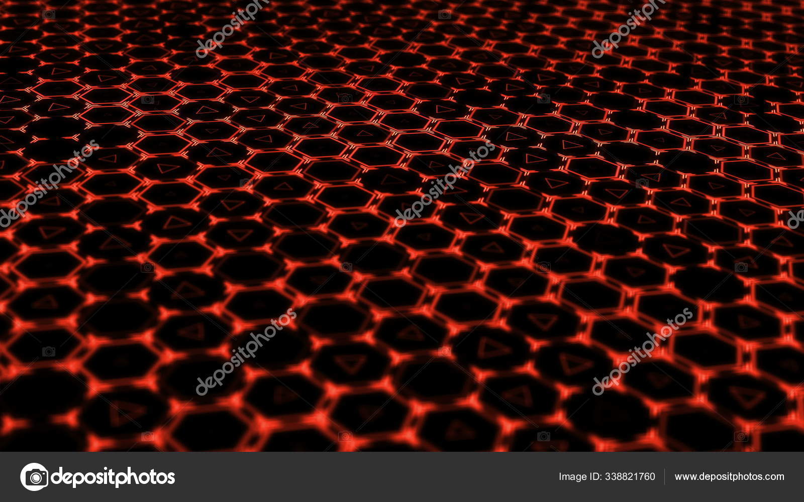 Hexagon Technology Background Depth Field Rendered Stock Photo by ...