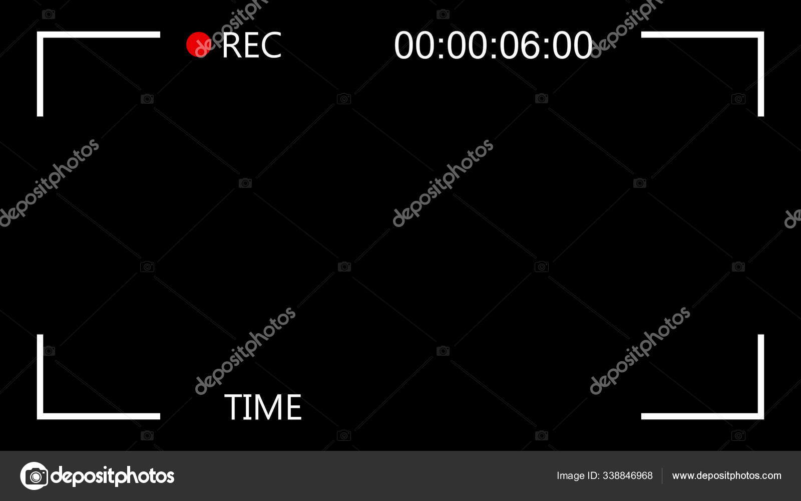 Video Camera Screen Interface Recording Interface Rendered — Stock ...