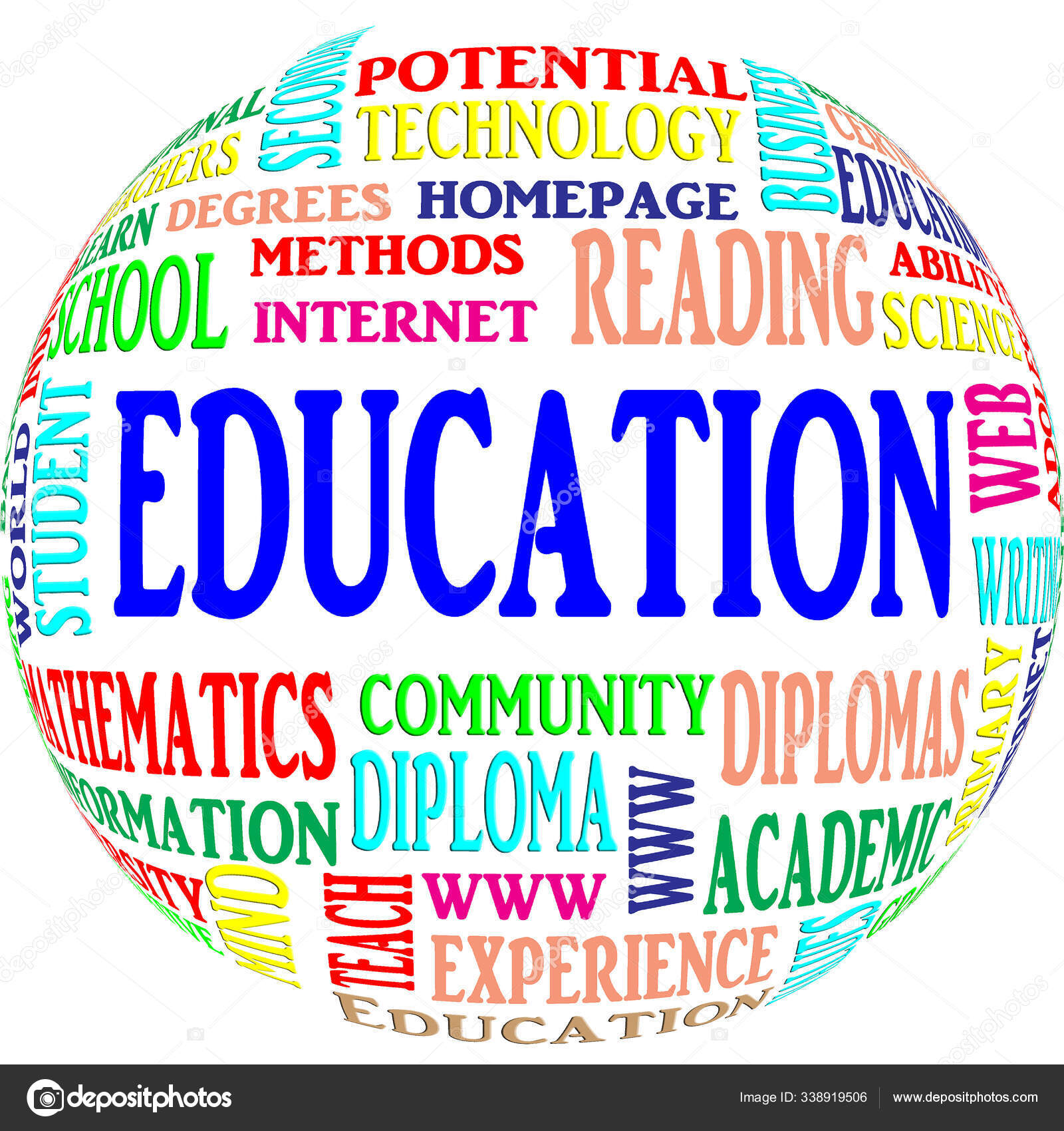 Education Word Cloud Content Background — Stock Photo ...