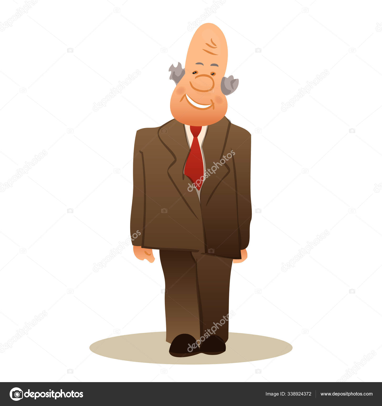 Smiling Old Man Cartoon