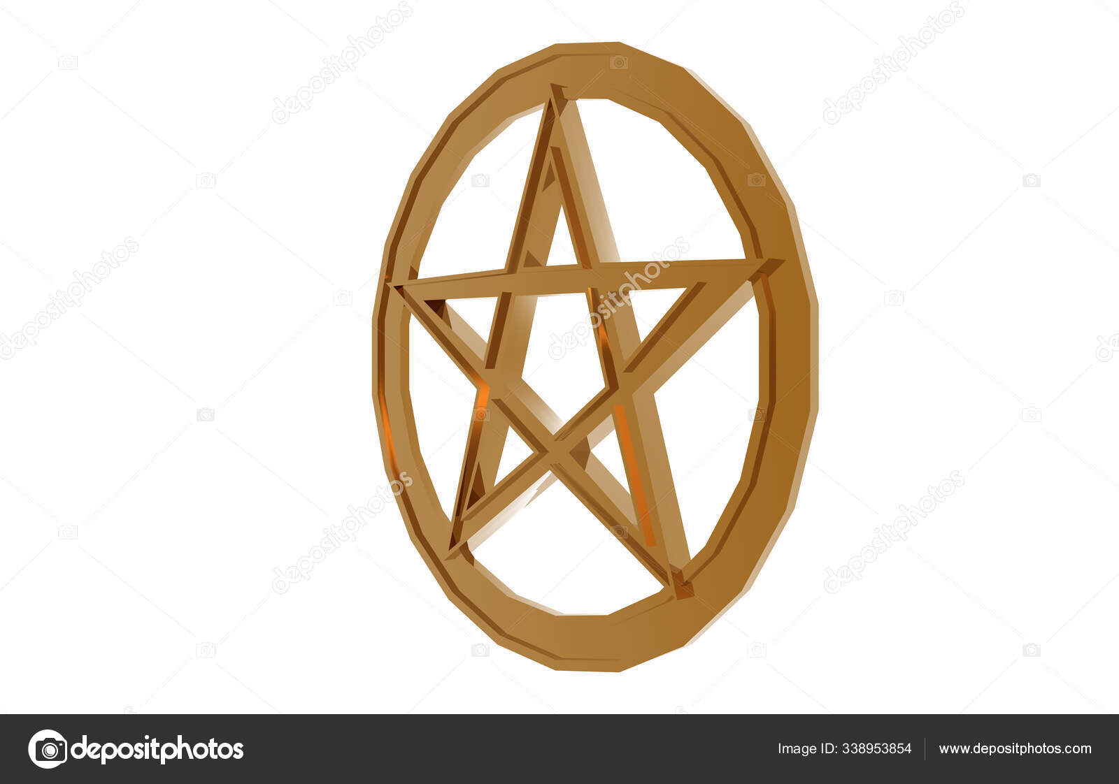 Golden Symbol Isolated White Background Stock Photo by ...