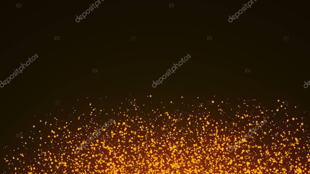 Explosi n de cenizas o part culas naranjas y doradas con profundidad de ...