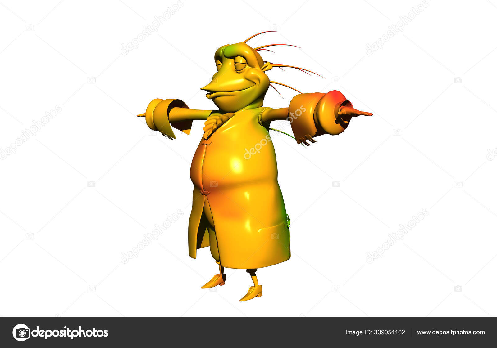 Cartoon Character Illustration White Background Stock Illustration by ...