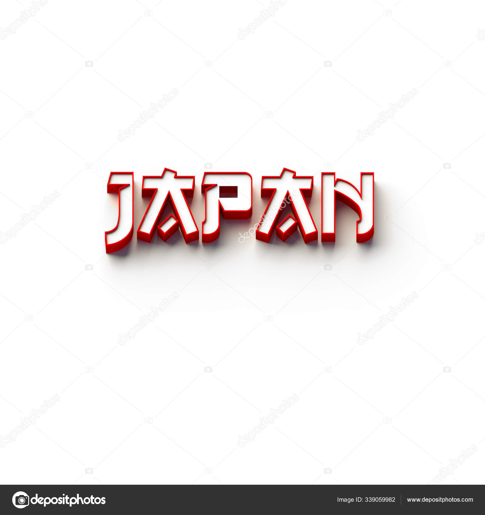 Rendering Words 'Japan' Plain Background — Stock Photo ...