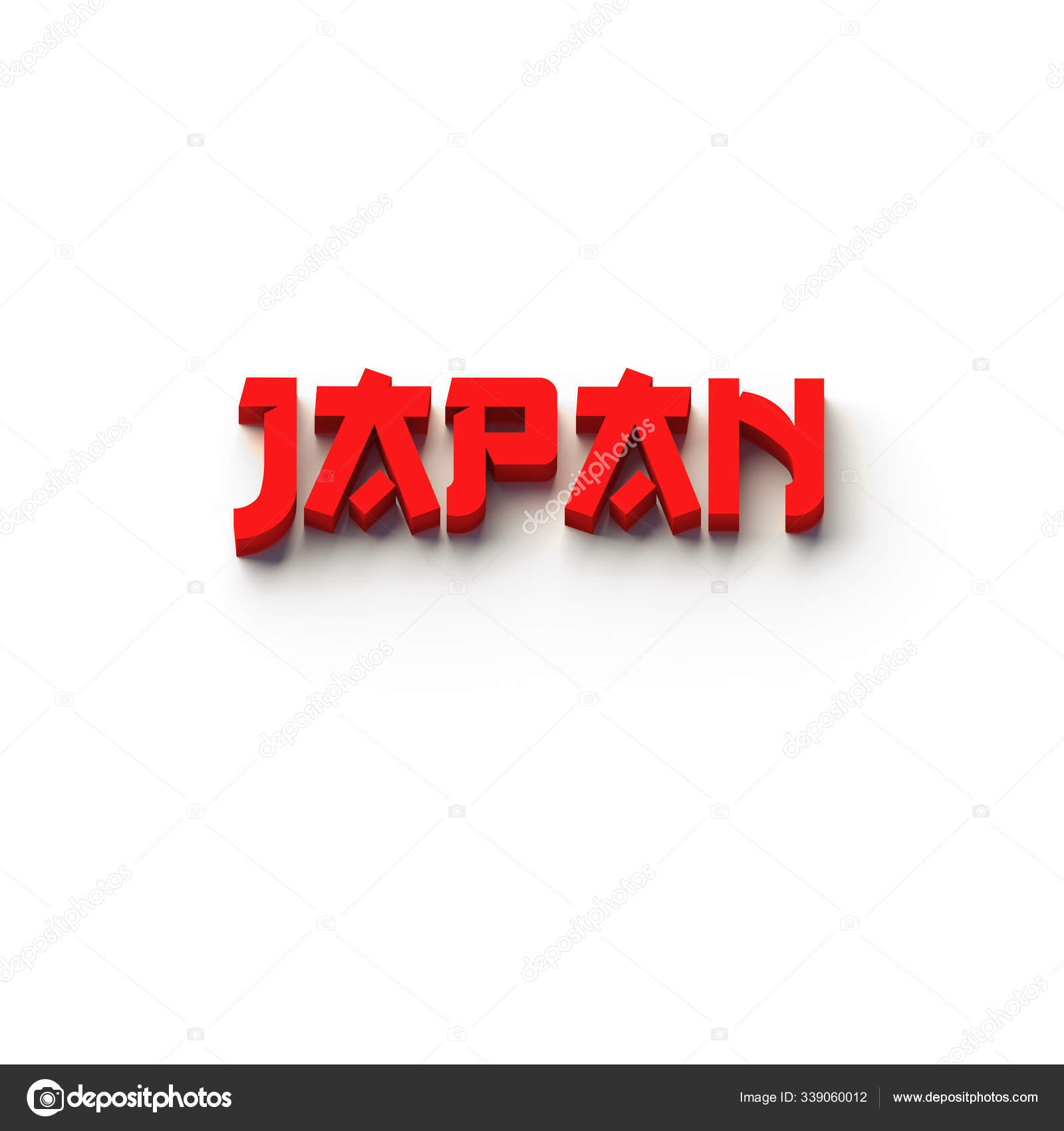 Rendering Words 'Japan' Plain Background Stock Photo by ...