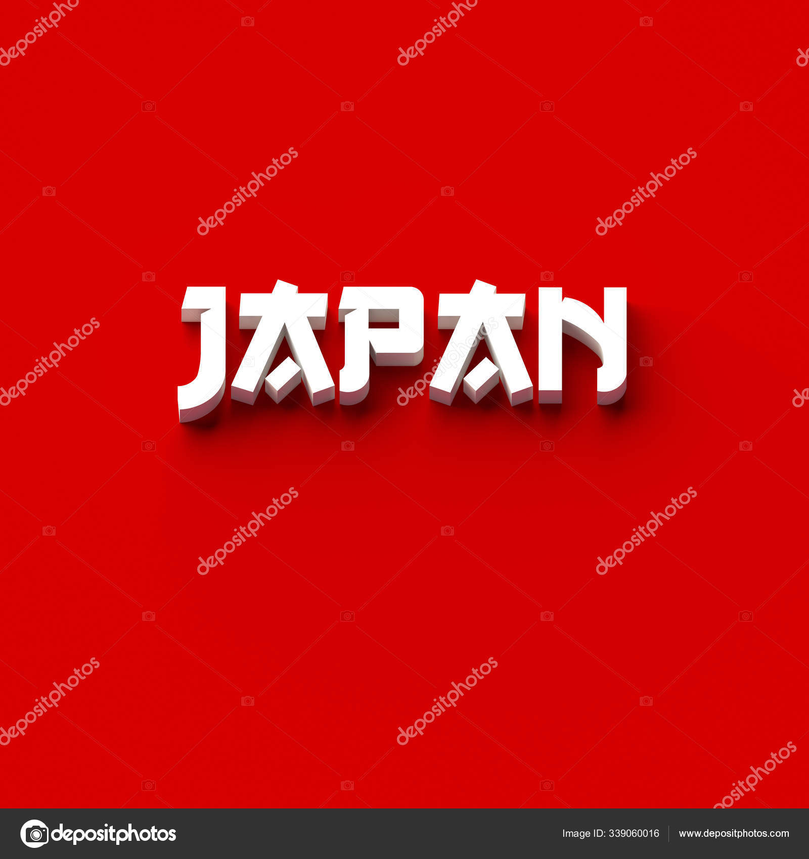 Rendering Words 'Japan' Plain Background — Stock Photo ...