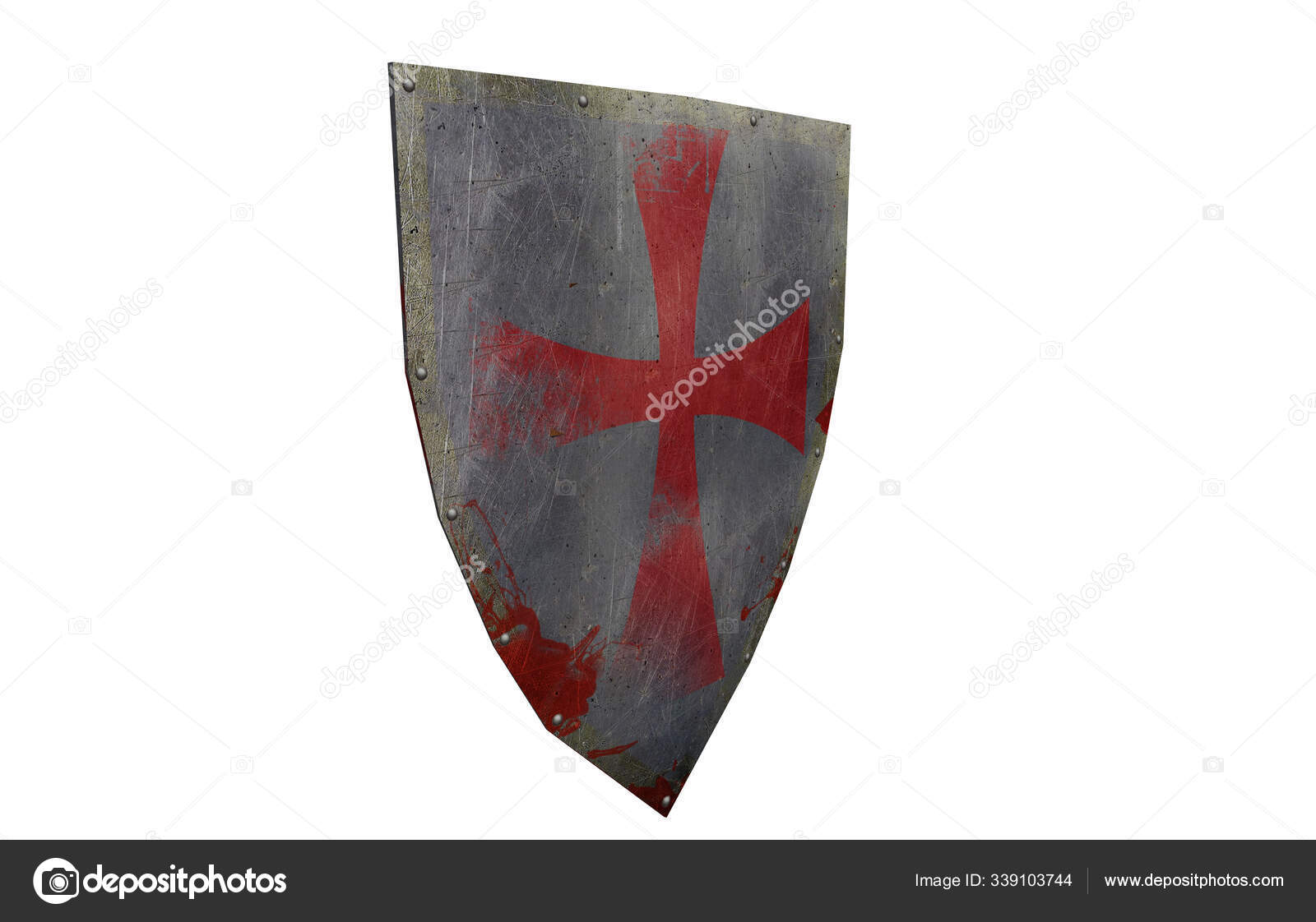 Old Shield Isolated White Background Stock Photo by ©PantherMediaSeller ...