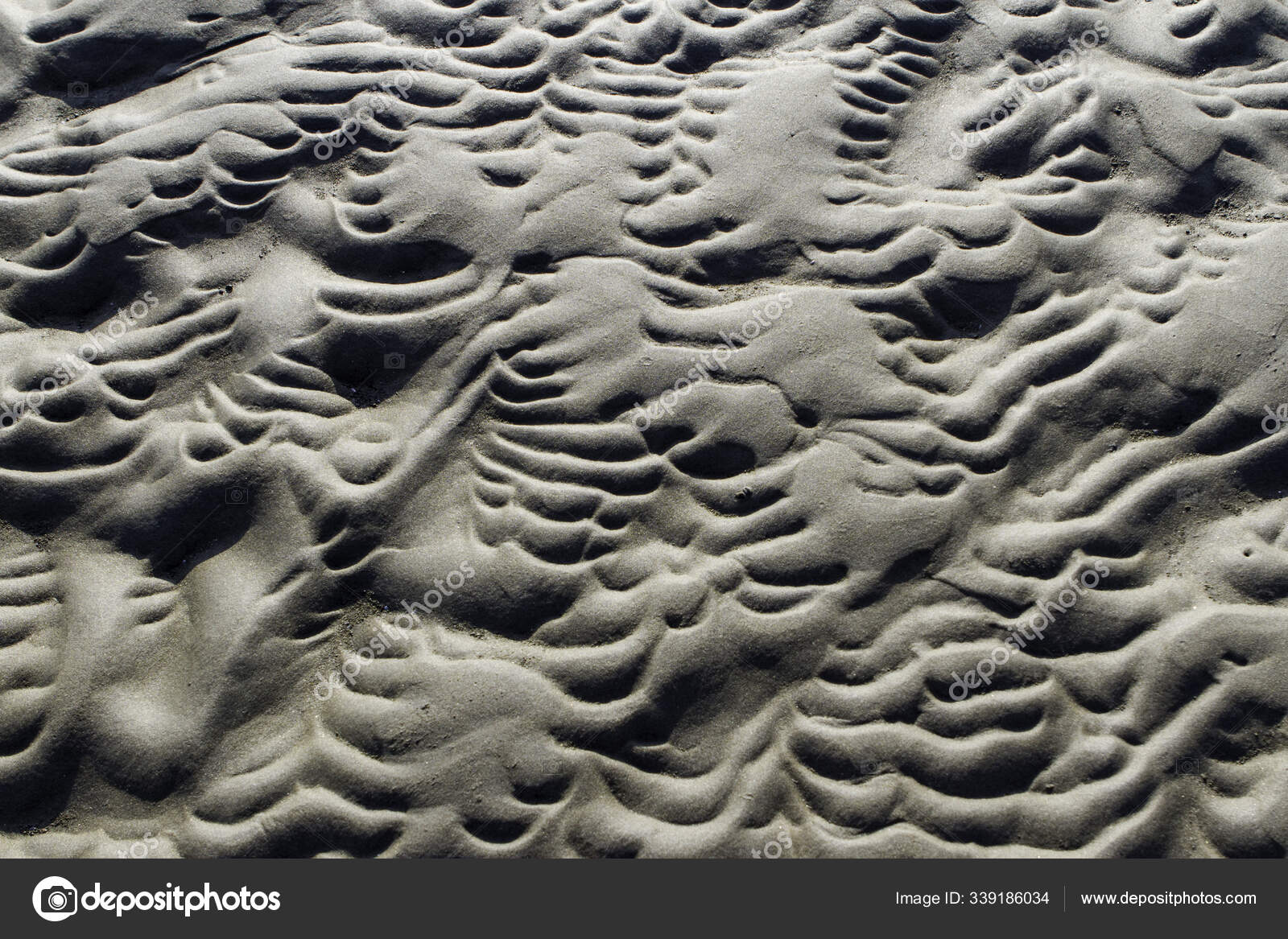 Wavy Sand Pattern Beach Natural Backgrounds Textures — Stock Photo ...